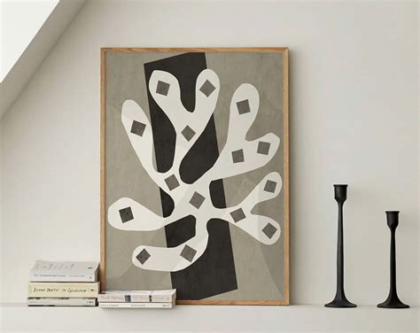 Dopaprint Unframed Paper Poster Geometric Abstract Black Shape Art