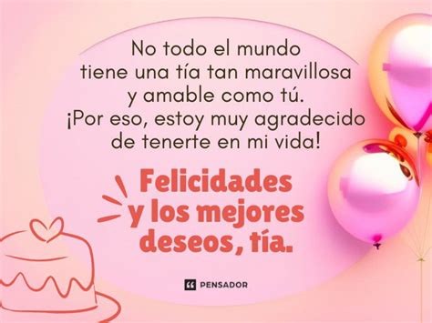 Feliz Cumpleaños Para Una Tía Querida Que Merece Lo Mejor 💗 🥳 Pensador