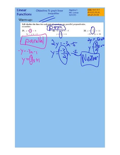 6 5 Linear Inequalities Pdf