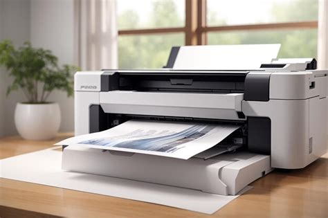 Printer With White Sheets Premium Ai Generated Image