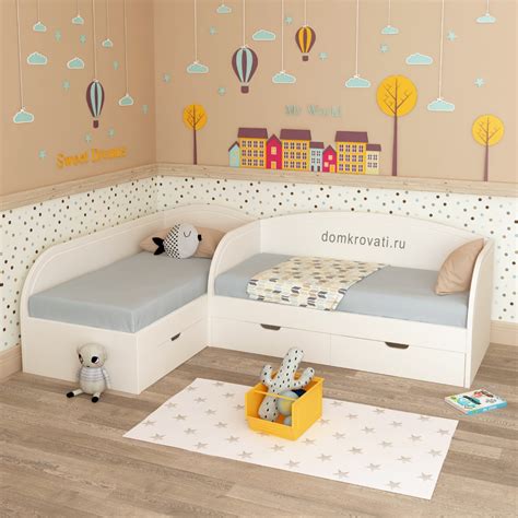 Комплект кроватей для двоих детей Миллениум Детские кровати из массива от производителя