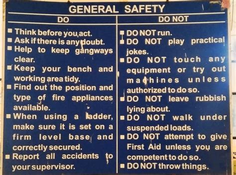 Vishal Shinde On Linkedin General Safety Rules