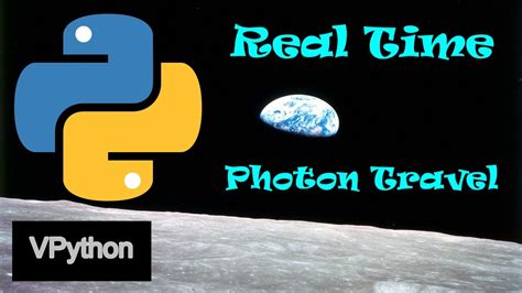 Vpython Photon Travelling Between The Earth And The Moon In Real Time