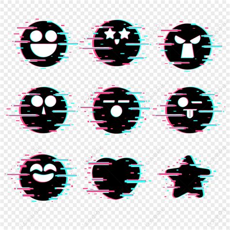 글리치 스타일 Emoji Emoji고장형 때문에만화 Png 일러스트 무료 다운로드 Lovepik