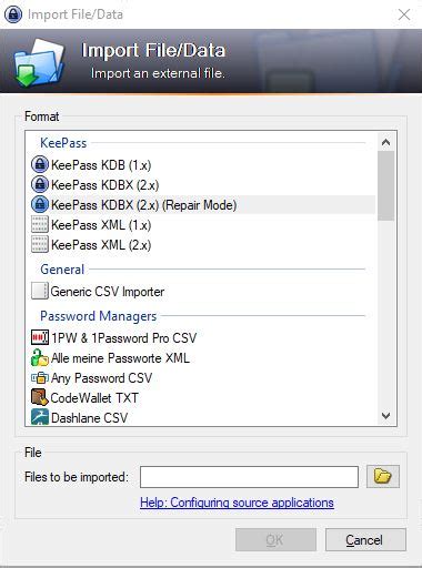 Keepass 2 Fehler Failed To Load The Specified File Taste Of It