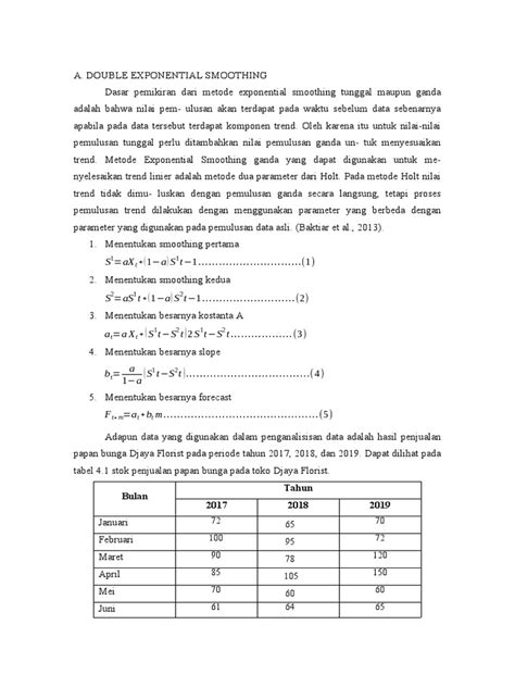 Double Exponential Smoothing Pdf