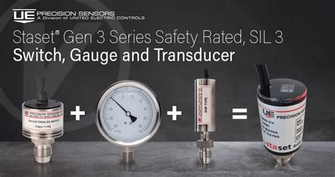Staset® Gen 3 Safety Rated Sil 3 Pressure Switch Gauge And Transducer