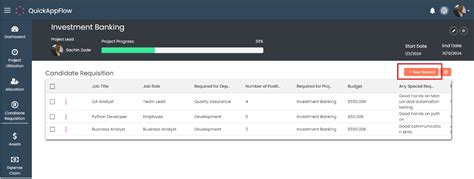 Candidate Requisition Quickappflow