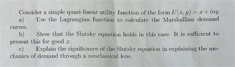 solved see image attached consider a simple quasi linear