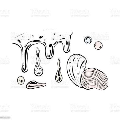 흰색 배경에 물결 물방울 거품 세트의 벡터 그림 검은색 윤곽선 곡선의 그래픽 그리기 엽서 디자인 및 구성 장식 지문 포스터 스티커 기념품 문신 우표 건강관리와 의술에 대한