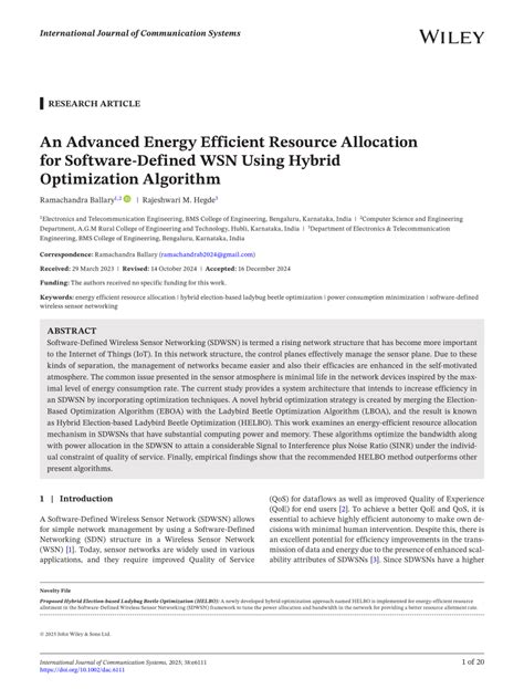 An Advanced Energy Efficient Resource Allocation For Software‐defined