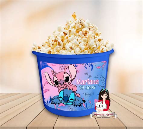 Balde De Pipoca Stitch Elo7 Produtos Especiais