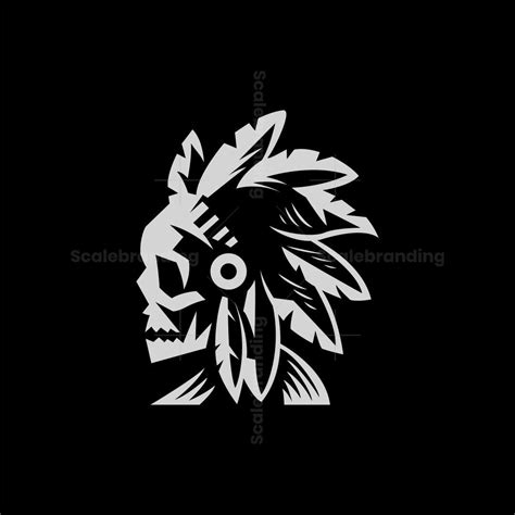 Skull Apache Indian Logo Apache Indian Indian Skull Indian Logo Design