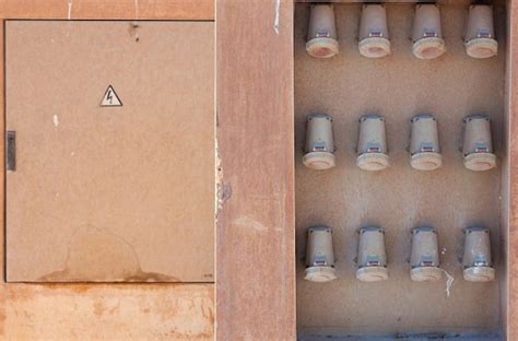 Premium Photo Rows Of Industrial Electrical Sockets Near The Switchboard High Voltage Port Sockets