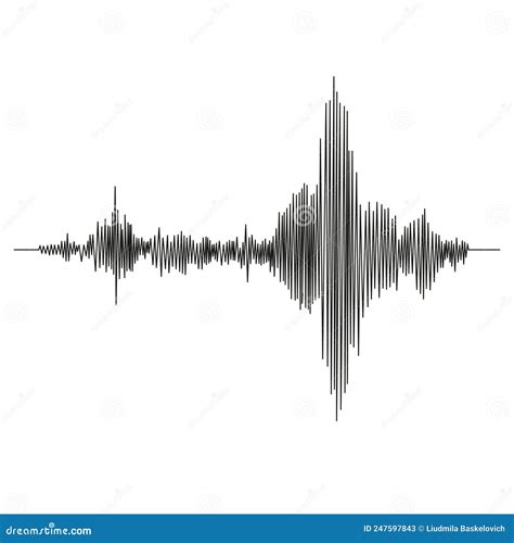 Seismograph Measurement Or Lie Detector Graph Seismic Measurements With Data Record Vector