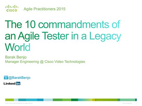 The 10 Commandments Of An Agile Tester In A Legacy World Ppt