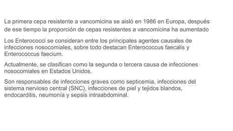 Infecciones Por Enterococcus Faecalis Y Faecium Resistentes Mdr