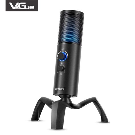 완벽한 사운드 쿨 Rgb 라이트 마이크 삼각대 스탠드 마이크 콘덴서 Usb 유선 마이크 Pc 컴퓨터 스트리밍
