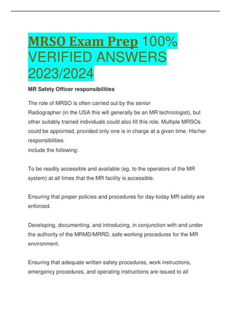 Mrso Exam Prep 100 Verified Answers 2023 2024 Mrso Stuvia Us