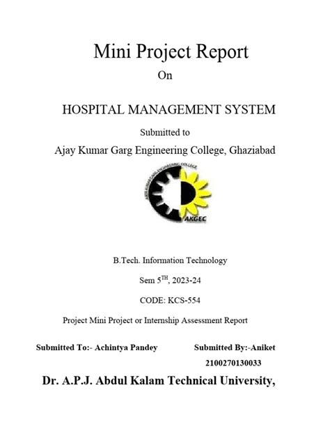 hospital management system pdf