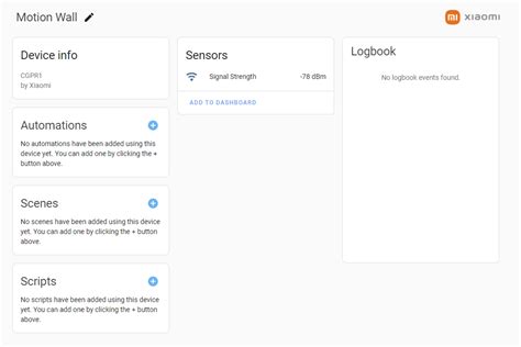 Bluetooth Xiaomi Integration Only Adds Rsi Sensor For Cgpr1 Motion