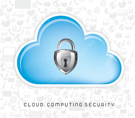 Cloud Computing Security Padlock Lock Concept Vector Padlock Lock