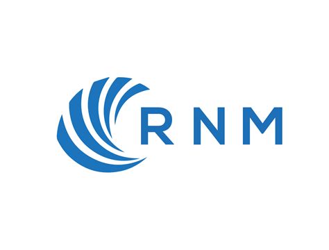 Rnm Letter Logo Design On White Background Rnm Creative Circle Letter