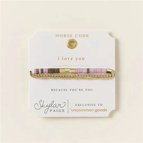 I Love You Morse Code Bracelet Stack Meaningful Gift