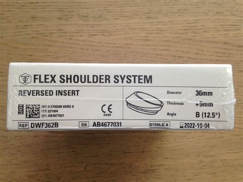New Tornier Dwf362b Flex Shoulder System 36mm Disposables General