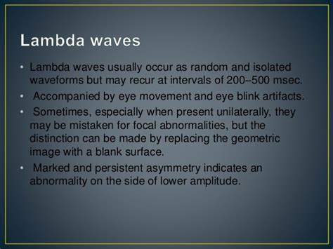 Lambda Waves