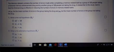 The Memory Dataset Contains The Number Of Errors Made