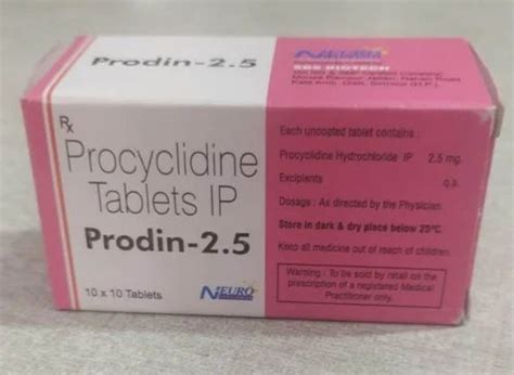 2 5mg Procyclidine Tablets At ₹ 27 Stripe Urdu Bazar Bhagalpur Id 2851258444830
