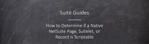 How To Determine If A Native Netsuite Page Suitelet Or Record Is