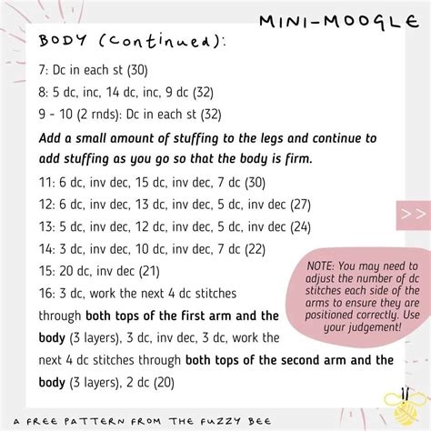 Free Pattern Mini Moogle