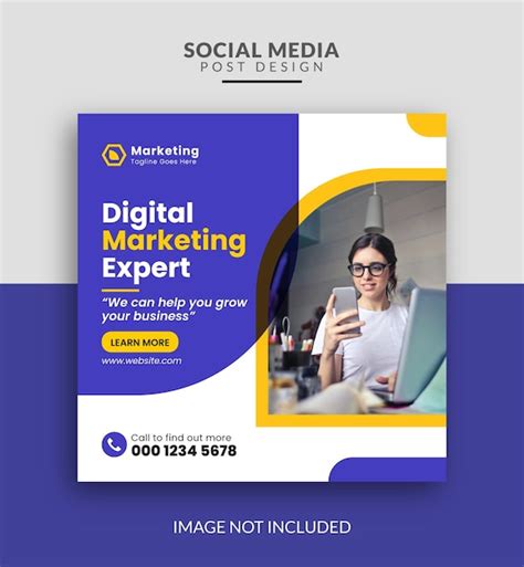 Premium Vector A Digital Marketing Post Design For A Digital Marketing Expert