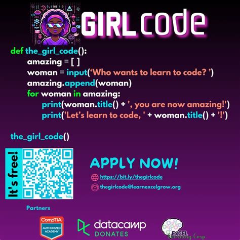 Join The Girl Code Program Excel Learning Corporation Posted On