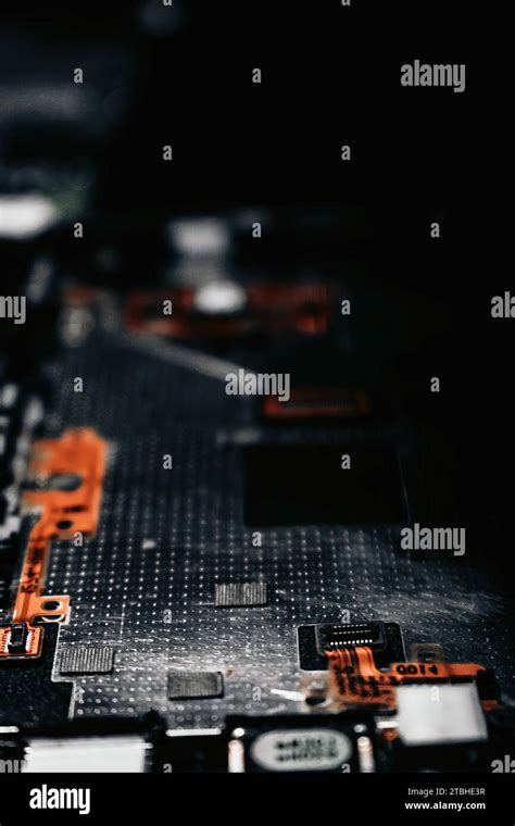 Michrochip Comptuer Processor And Motherboard Computer Circuits And Details Close View Photo