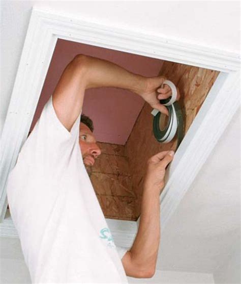 How To Insulate And Air Seal An Attic Hatch Attic Renovation Attic Insulation Attic Doors