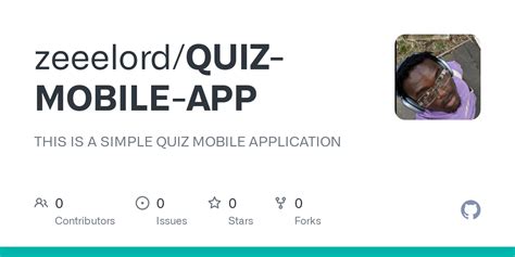 Github Zeeelordquiz Mobile App This Is A Simple Quiz Mobile Application