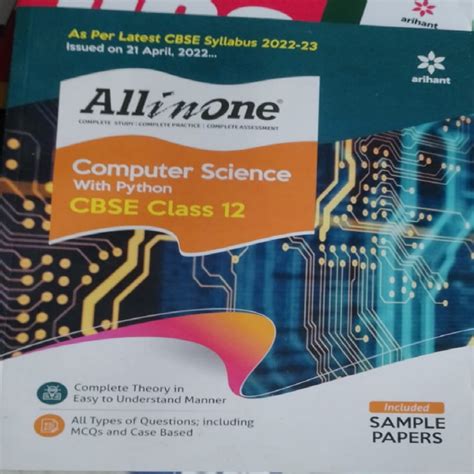 All In One Computer Science With Python Class 12 Cbse Board By Arihant