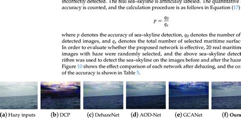 Comparison Of Detection Accuracy Of Sea Antenna After Dehazing In Download Scientific Diagram