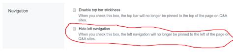 Left Navigation Is Always Hidden On The Code Of Conduct Page Meta