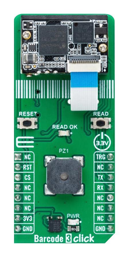 mikroe 6130 mikroelektronika add on board barcode 3 click mikroe