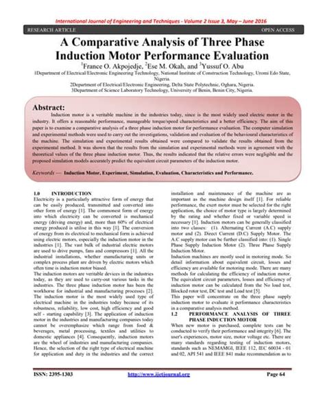 Identifying Three Phase Induction Motor Equivalent Circuit Parameters From Nameplate Data By