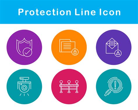 Protection Vector Icon Set 20651963 Vector Art At Vecteezy