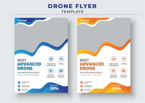 Drone Flyer Template Most Advanced Drone Services Flyer 3059940 Vector Art At Vecteezy