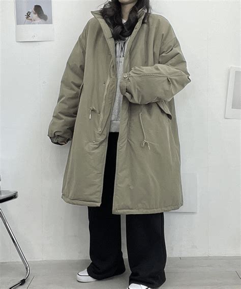 [남녀공용] 보이핏 야상 롱패딩 롱점퍼 개파카 4color 에이블리