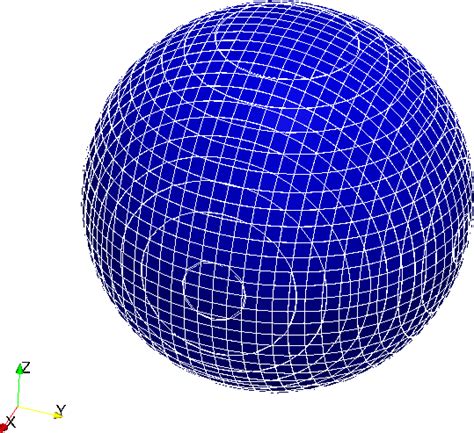 reconstructed spherical interface on an unstructured hexahedral mesh