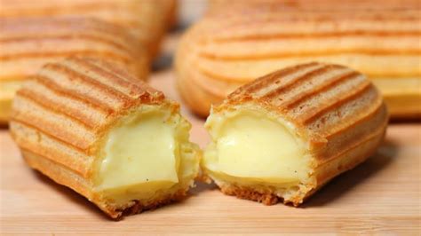 집에 오븐이 있다면 꼭 만들어 보세요 크림 가득 바닐라 에클레어 만들기 홈베이킹 Ricette Cibi E Bevande Ricetta Eclair