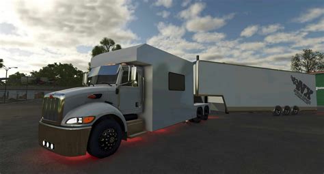Enclosed Race Hauler And Stacker Trailer V1 0 0 0 Fs25 Fs22 Mod